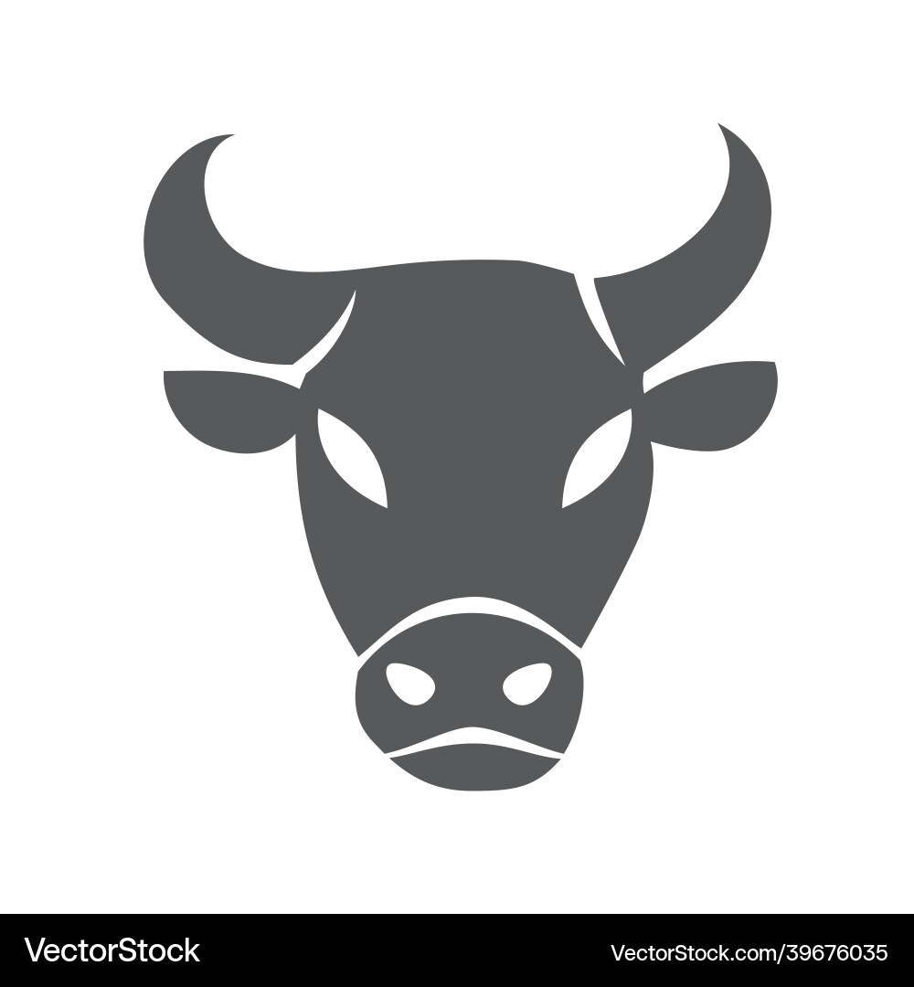 Bull icon on white background Royalty Free Vector Image