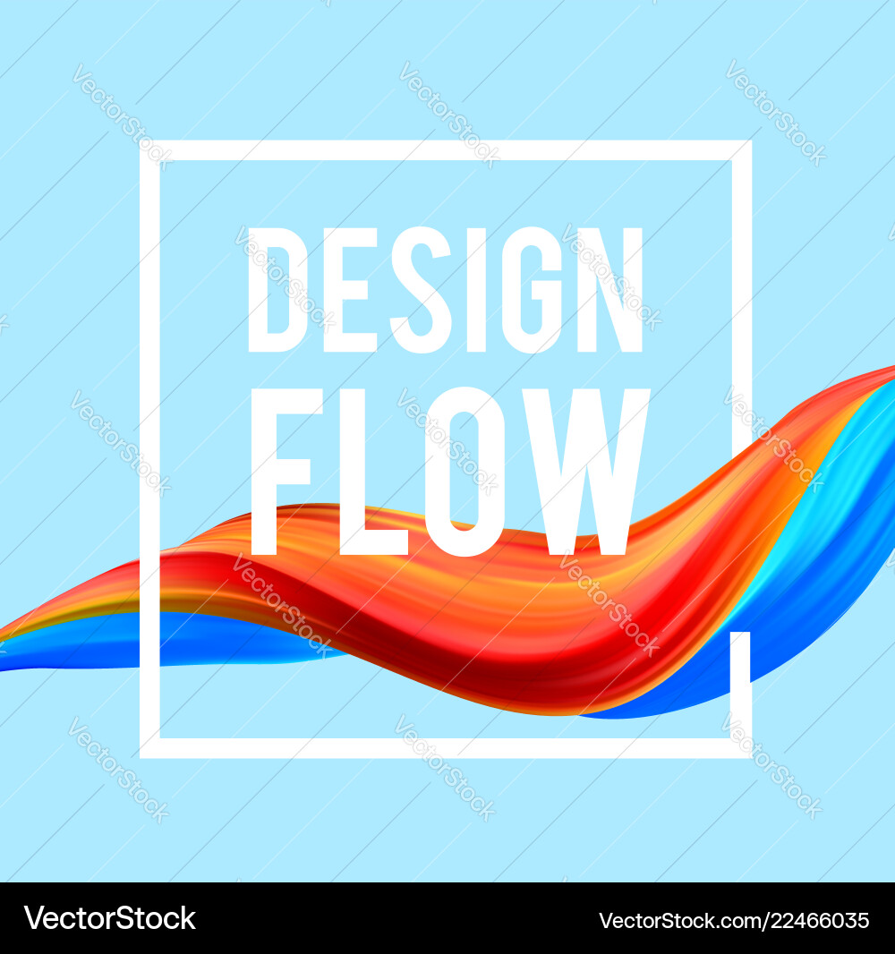 Colorful flow design trending wave liquid Vector Image