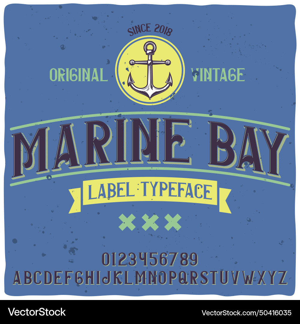 Good handcrafted font for any label design Vector Image