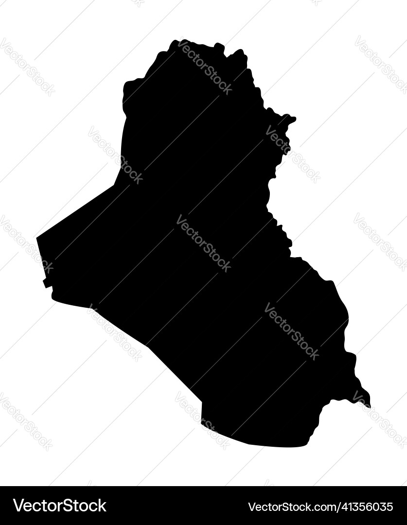 Iraq island map silhouette Royalty Free Vector Image