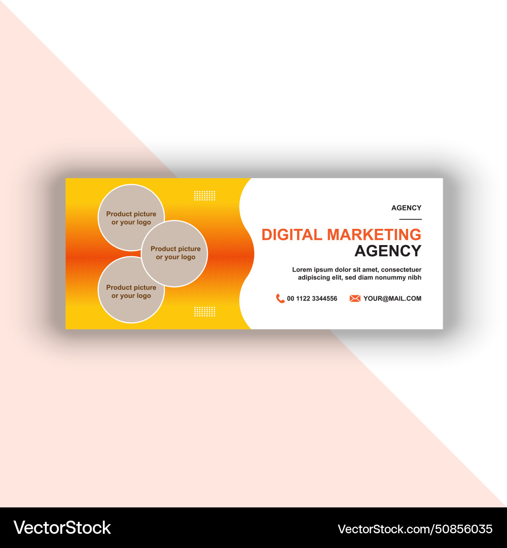 Marketing banner template Royalty Free Vector Image