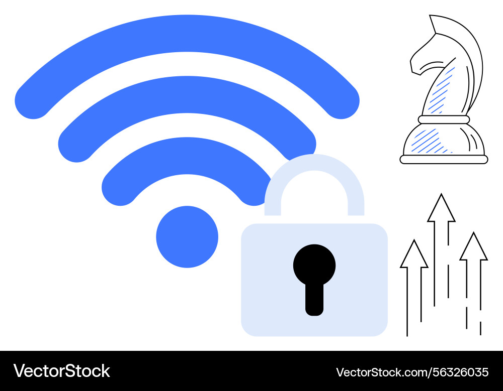Secure Growth Strategy Royalty Free Vector Image
