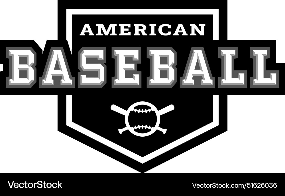 Baseball logo emblem Royalty Free Vector Image