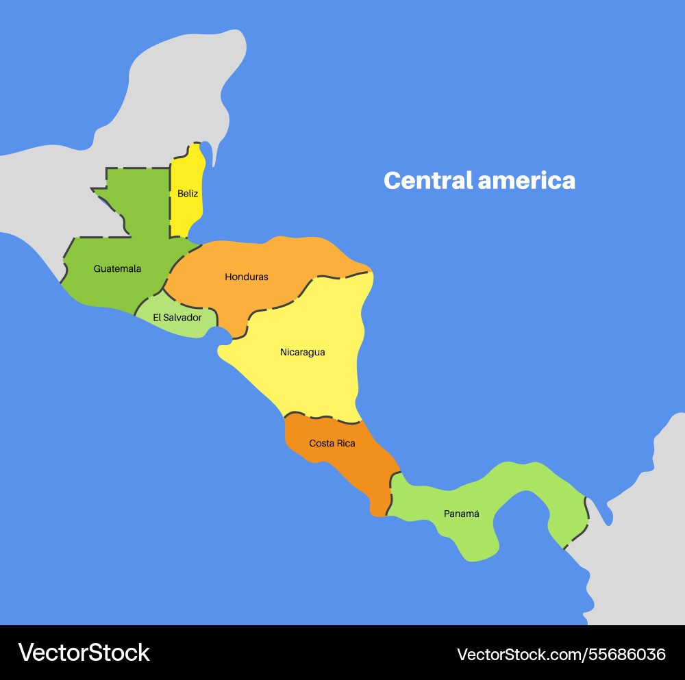 Central america countries Royalty Free Vector Image