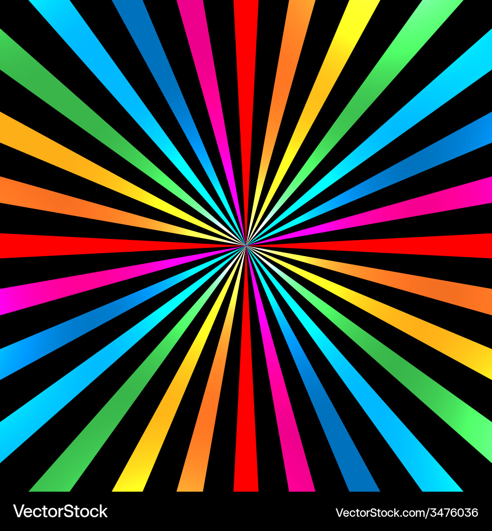 Colorful bright rainbow spiral background Vector Image