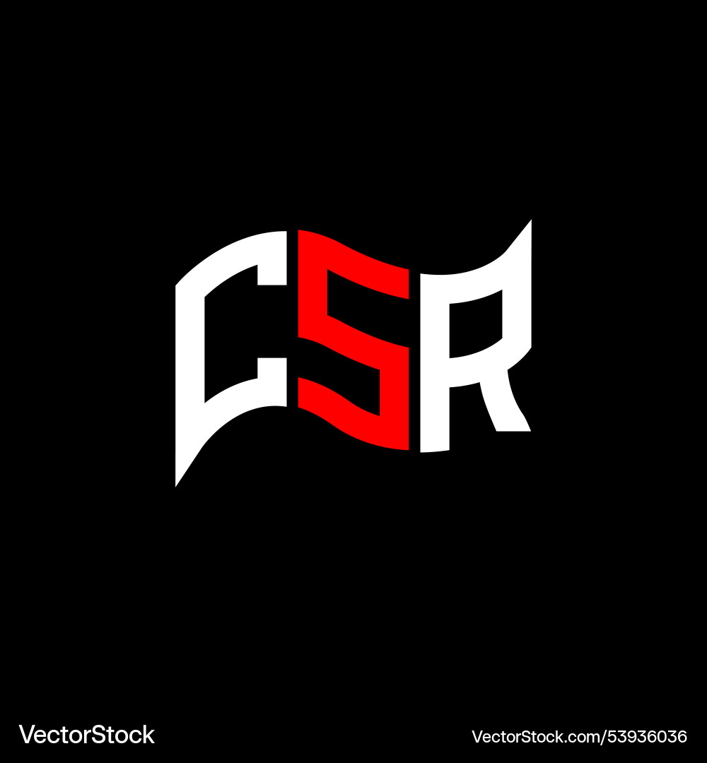 Csr logo design simple and modern Royalty Free Vector Image