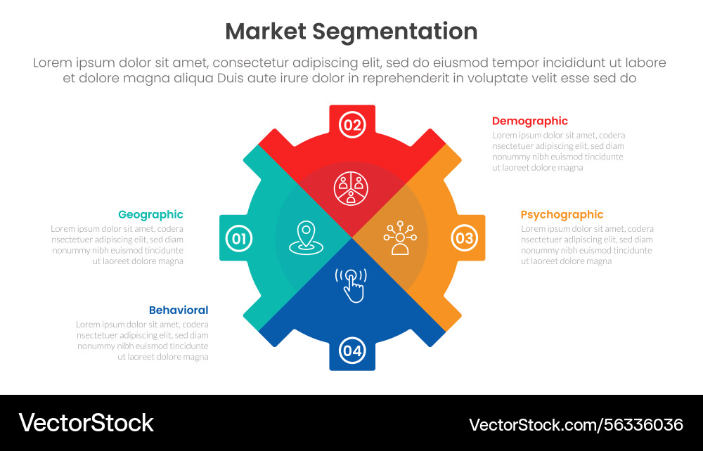 Market Segmentation Framework Analysis Royalty Free Vector