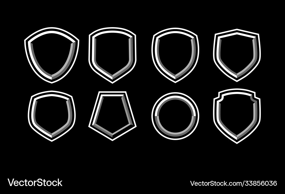 Sport & Esports Shield Logo Concepts Vector Image