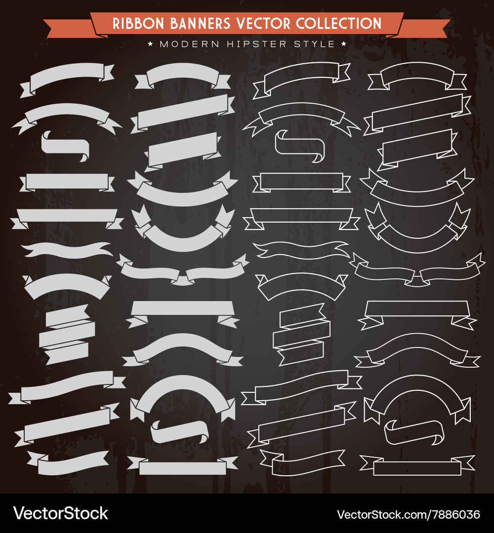 Stylish Ribbon Banners Royalty Free Vector Image