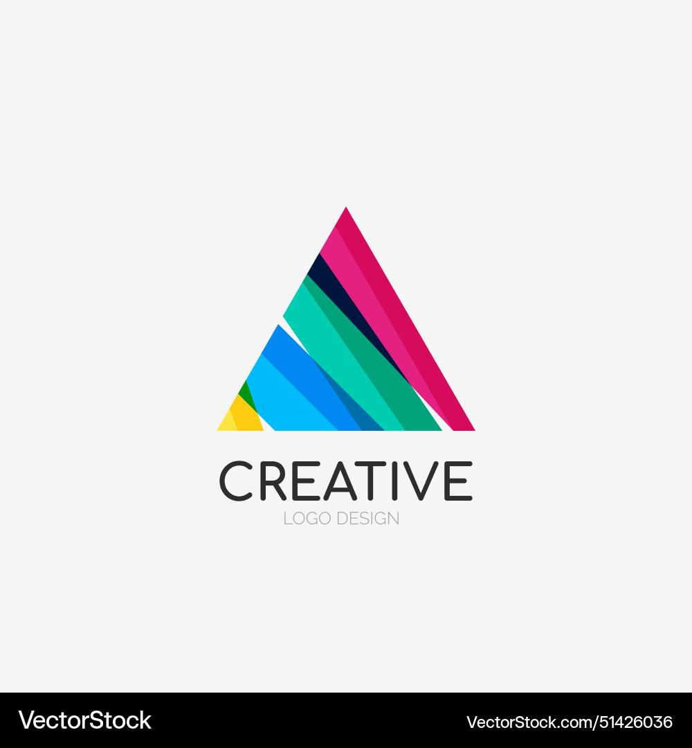 Triangle abstract logo business emblem icon Vector Image