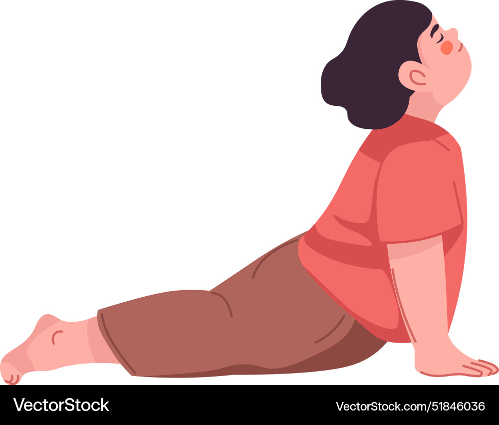 Upward dog yoga pose Royalty Free Vector Image