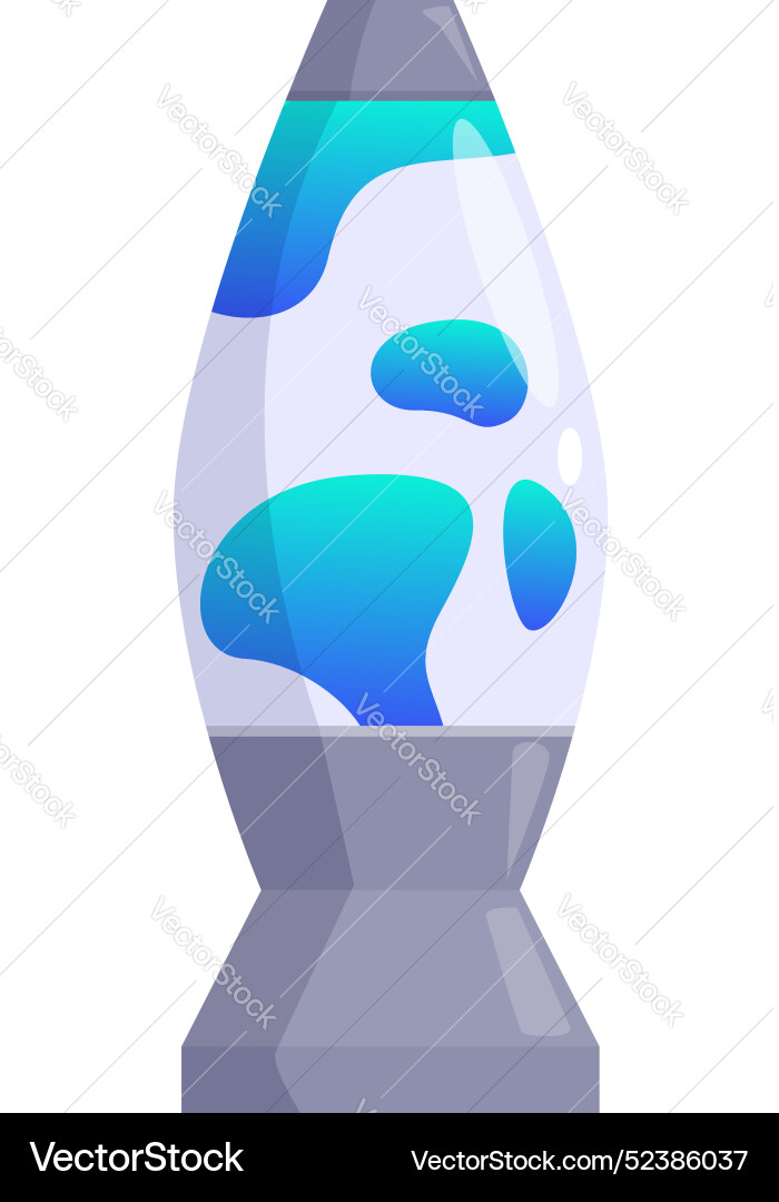 Blue lava lamp glowing with mesmerizing bubbles Vector Image