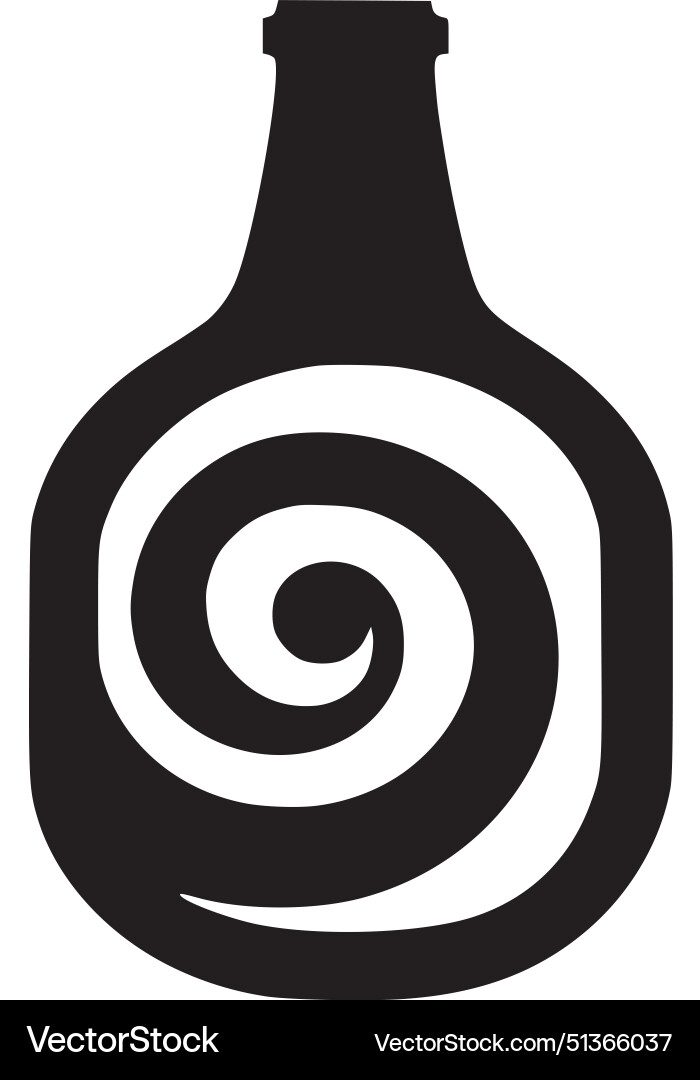 Bottle - black and white isolated icon Royalty Free Vector