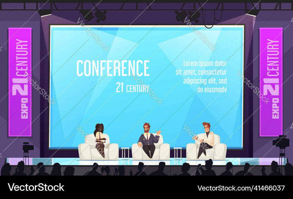 Conference hall background Royalty Free Vector Image