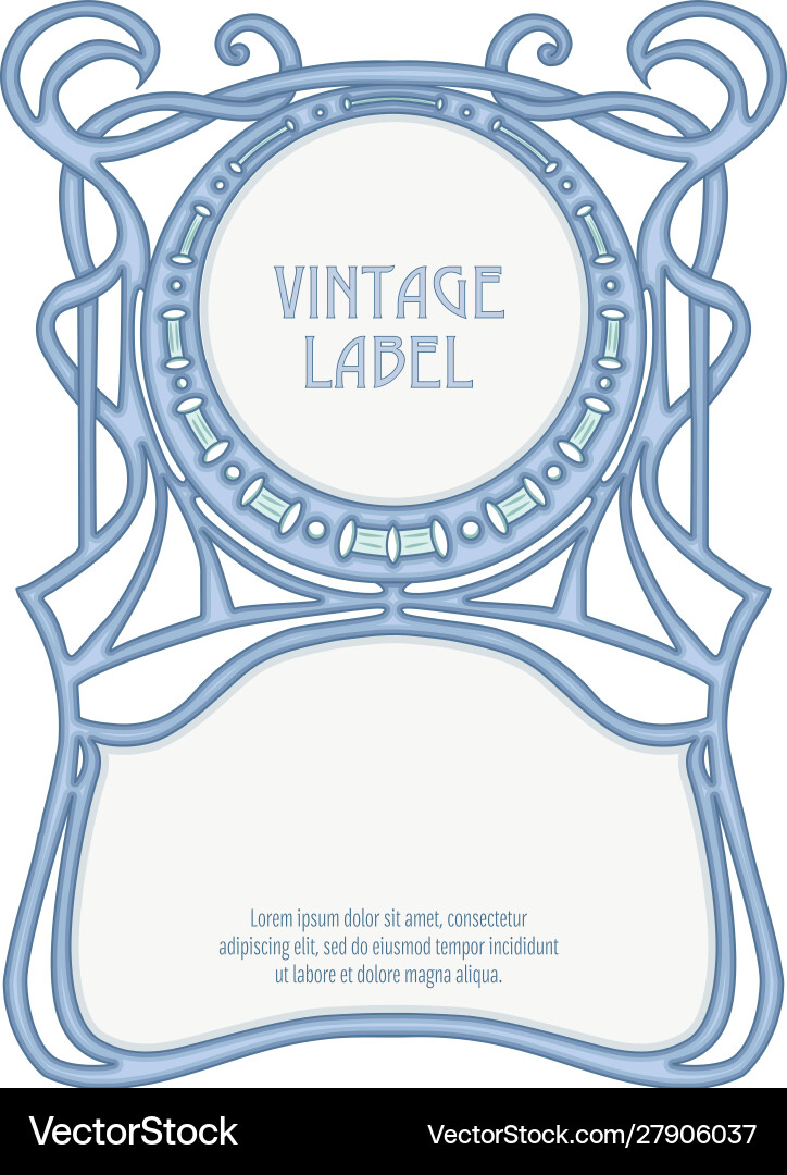 Decorative frame border good for product label Vector Image