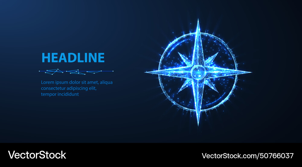 Digital compass business strategic explorer Vector Image