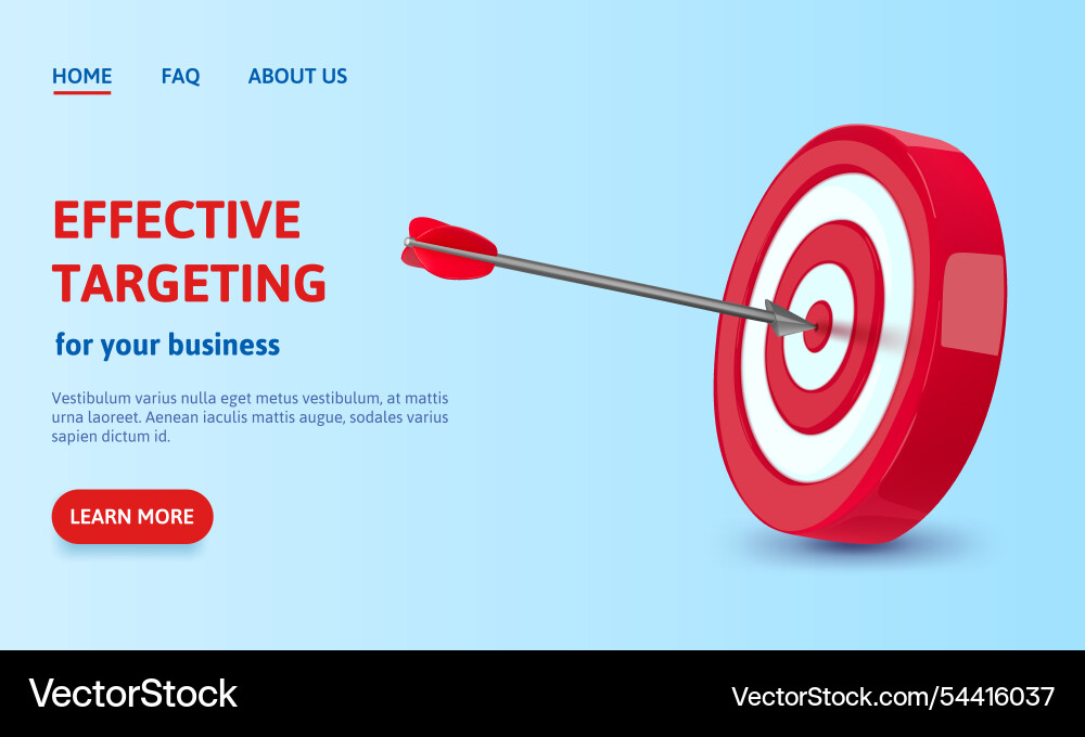 Effective targeting for business red bullseye Vector Image