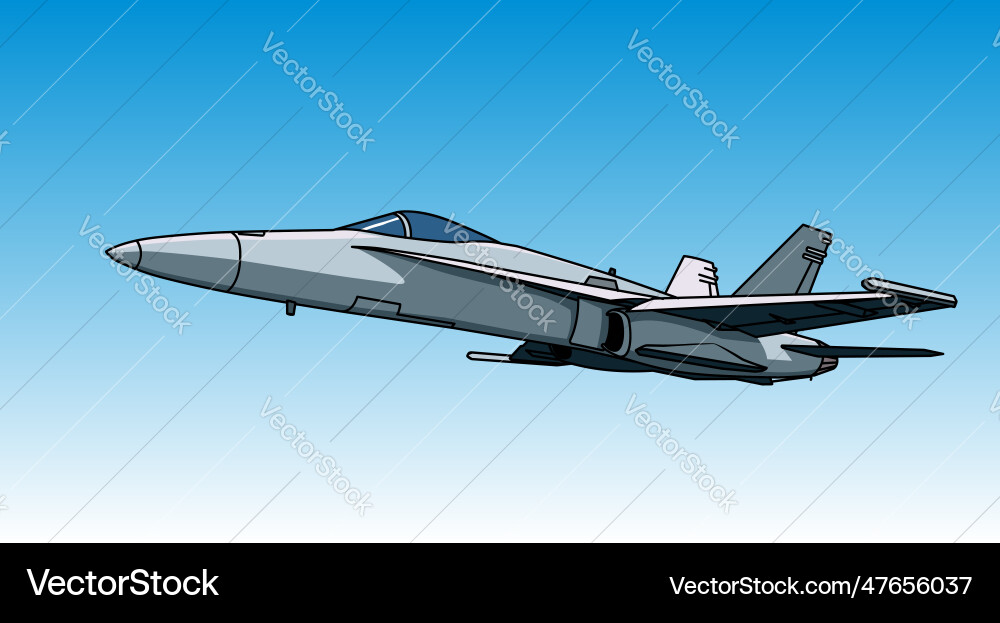 F-18 hornet modern fighter jet Royalty Free Vector Image