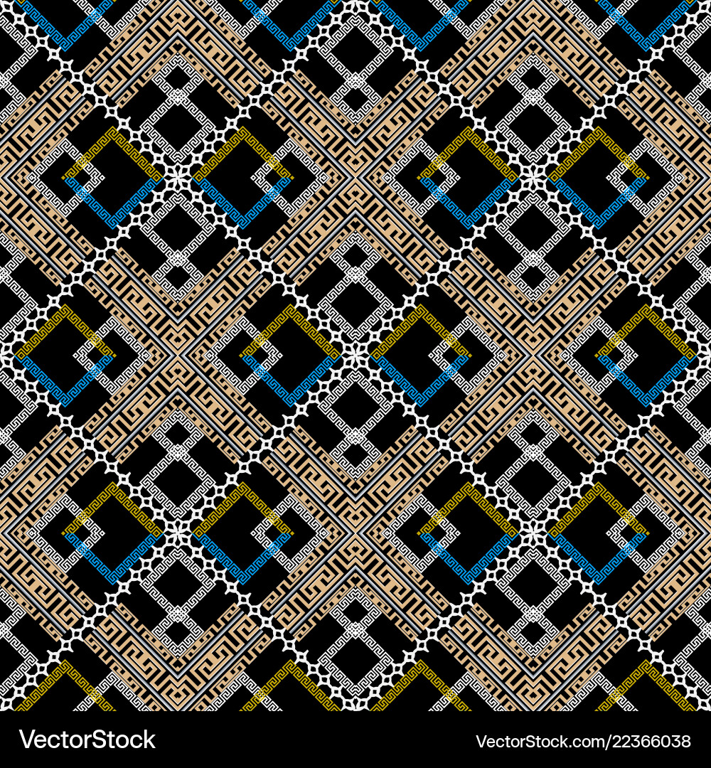 Colorful geometric greek seamless pattern modern Vector Image