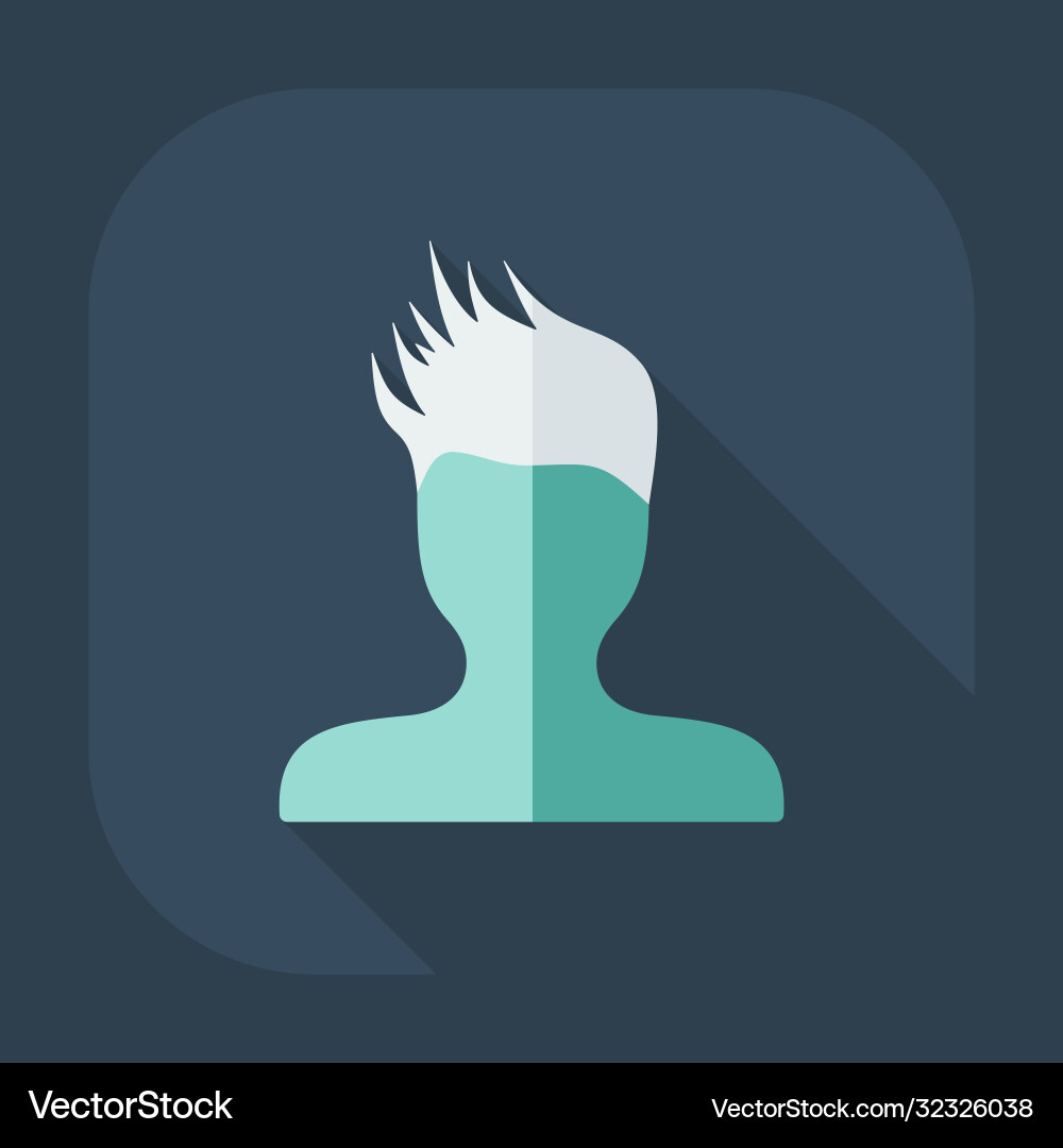 Flat modern design with shadow man silhouette Vector Image