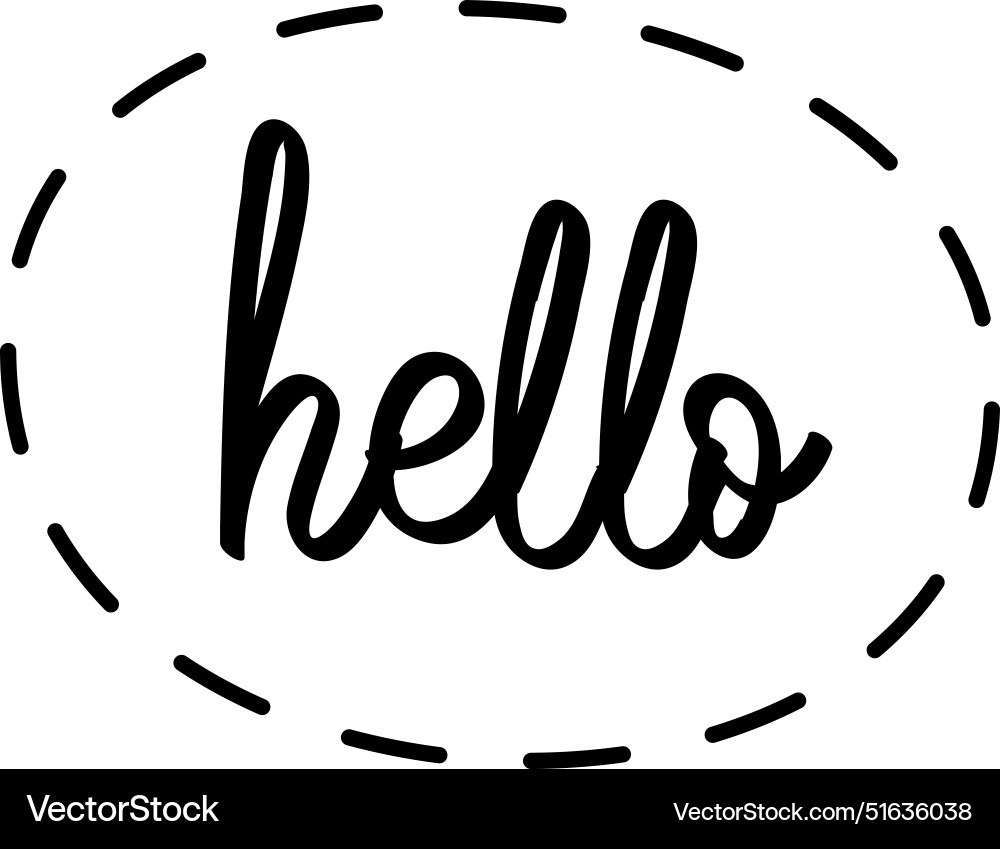 Hello text box Royalty Free Vector Image - VectorStock