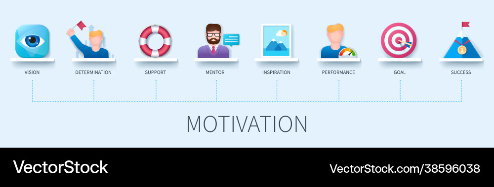 Motivation infographic in 3d style Royalty Free Vector Image