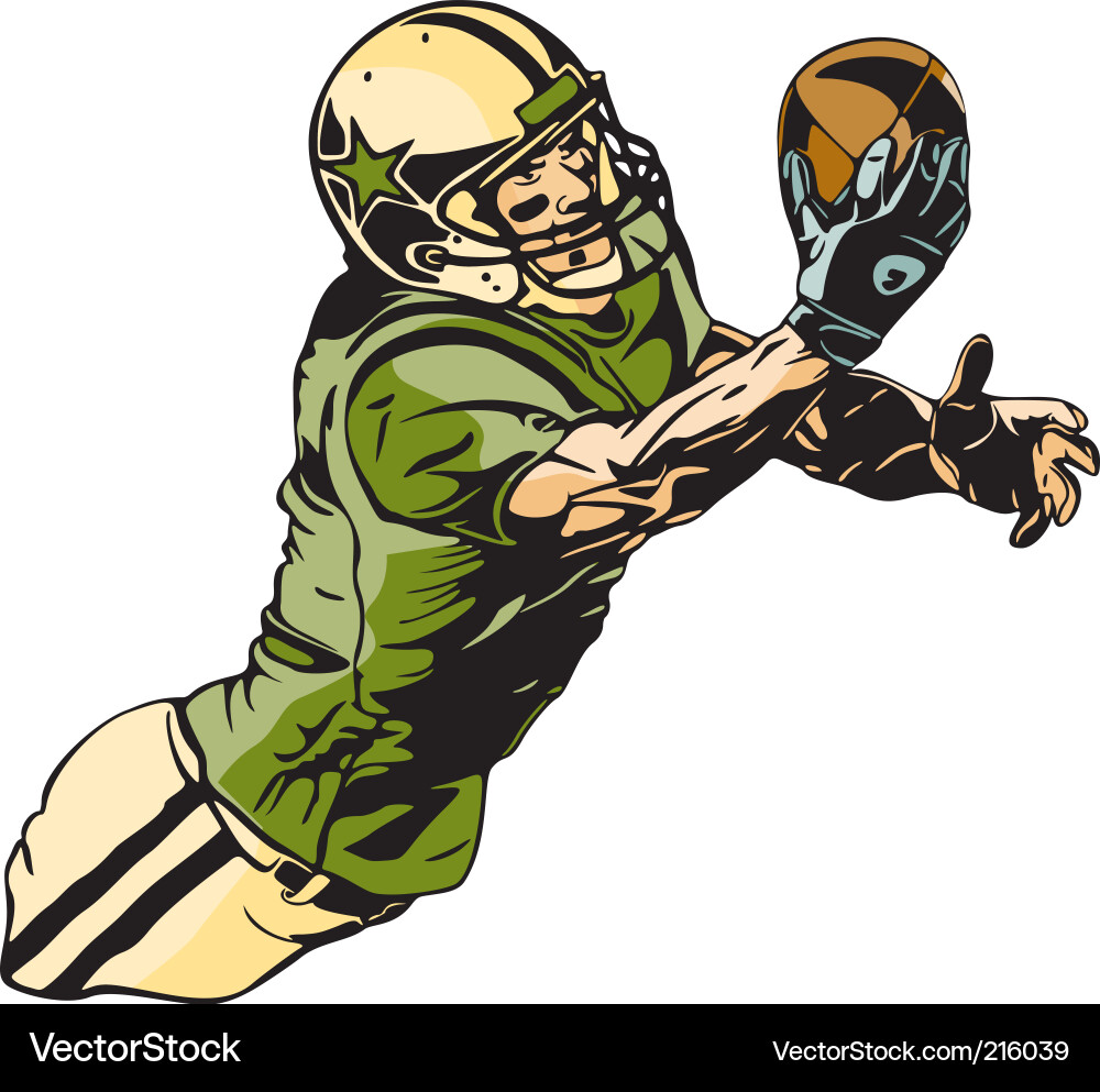Athlete Throwing Football Royalty Free Vector Image