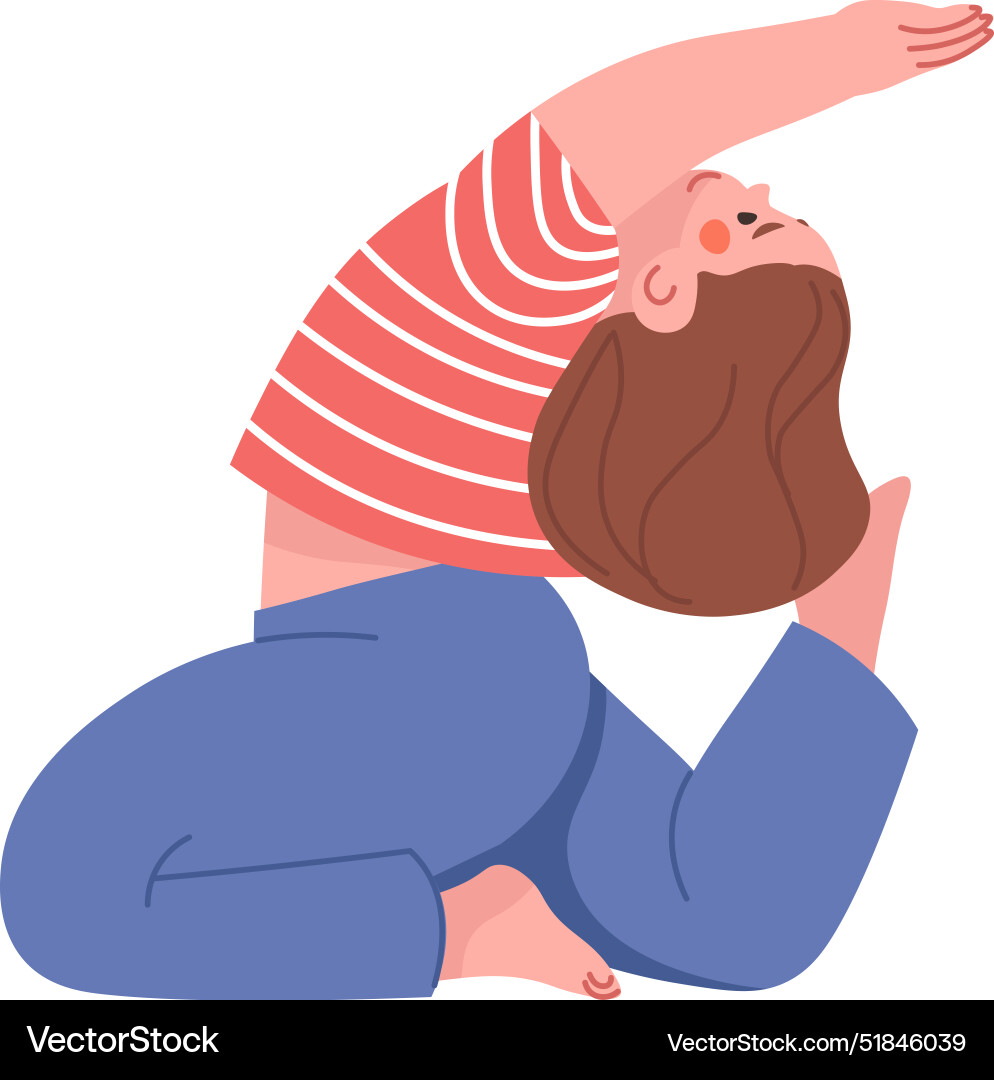 Flexible yoga pose Royalty Free Vector Image - VectorStock