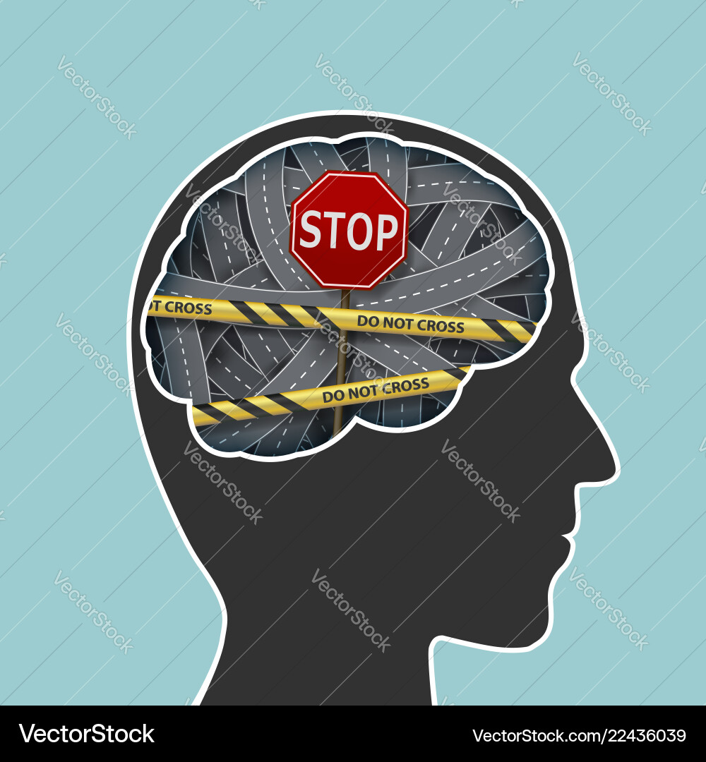 Human Head with Brain Concept Royalty Free Vector Image
