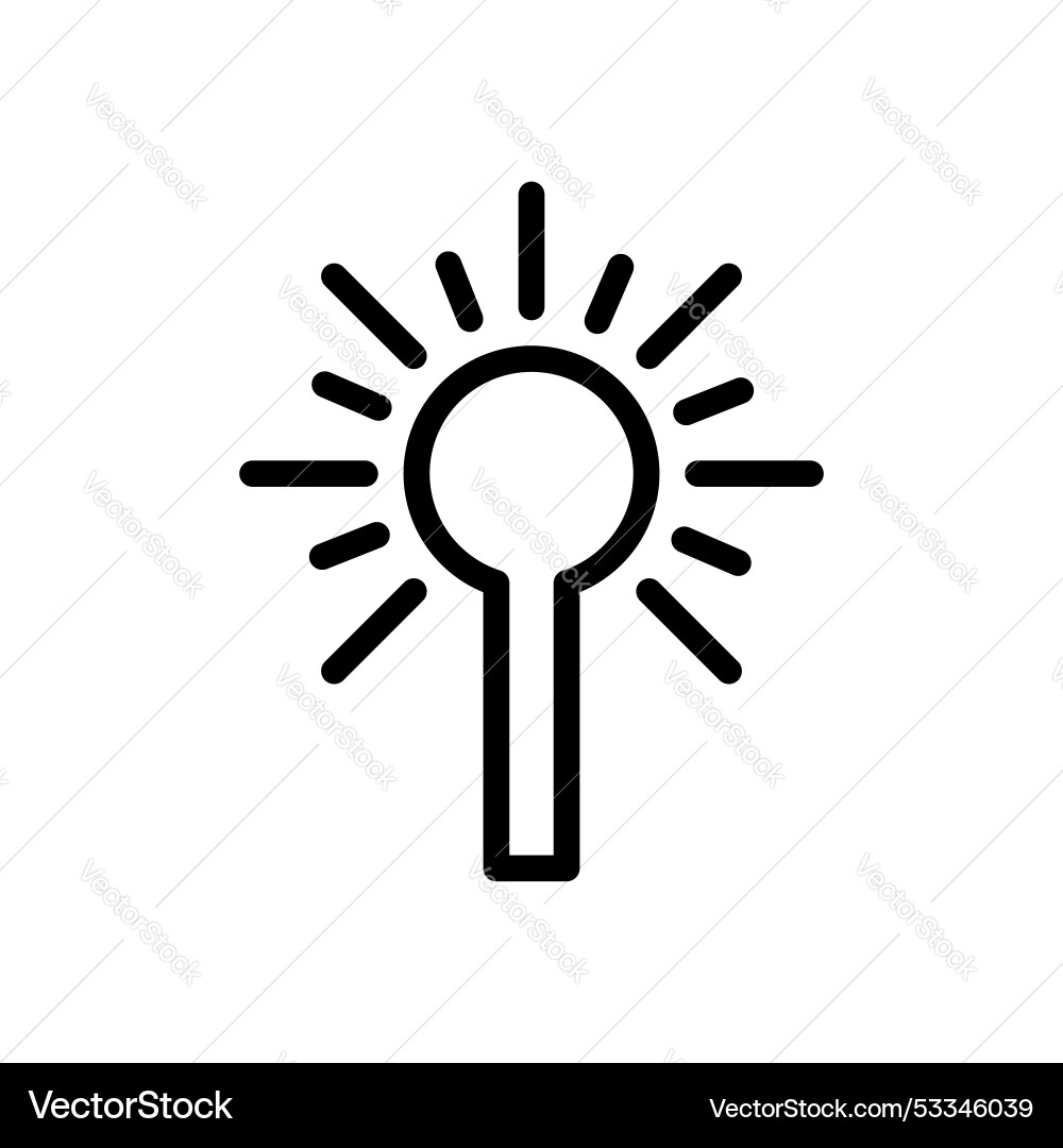 Laser beam line icon isolated on white background Vector Image