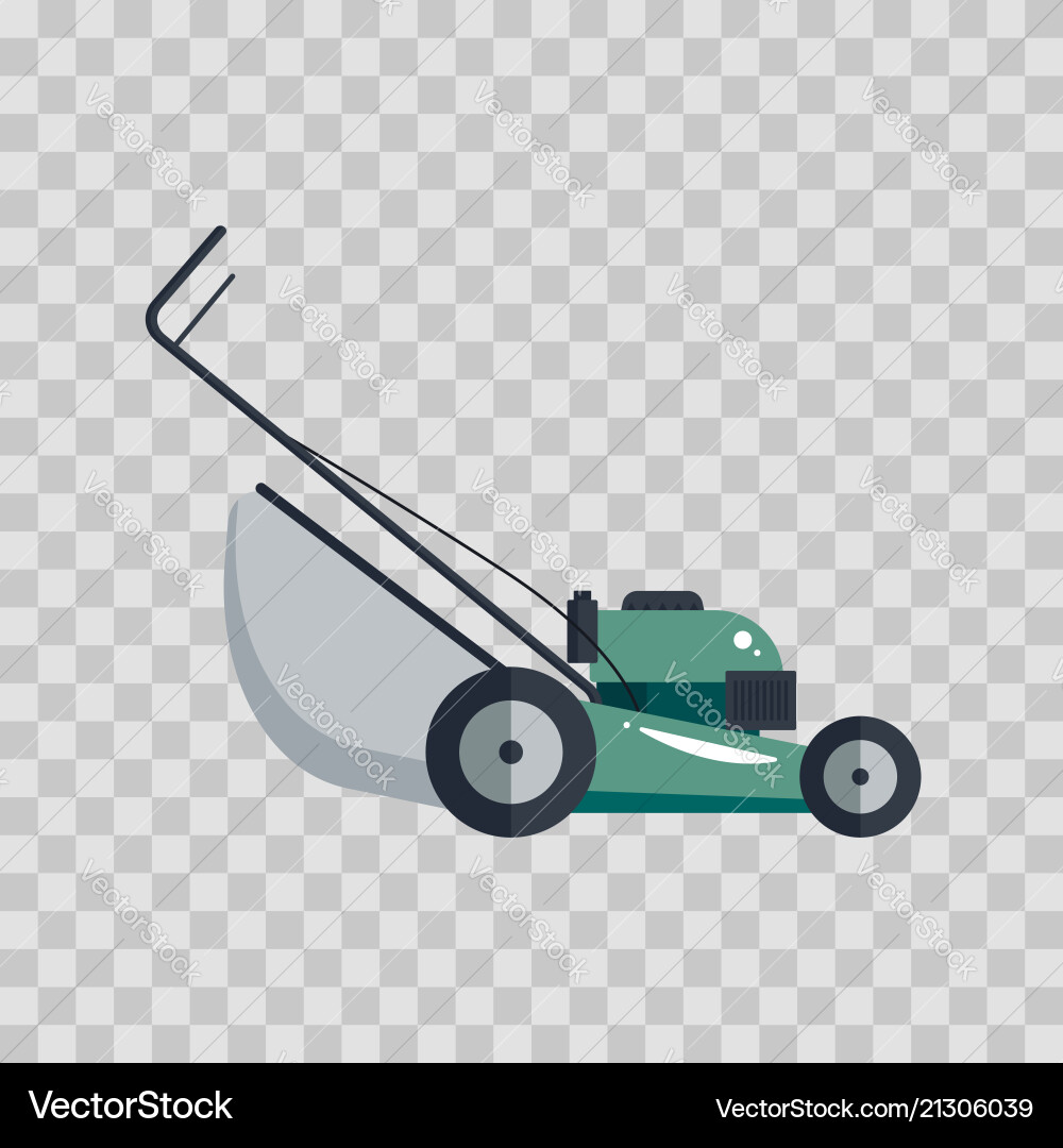 Lawn mower machine icon technology equipment tool Vector Image