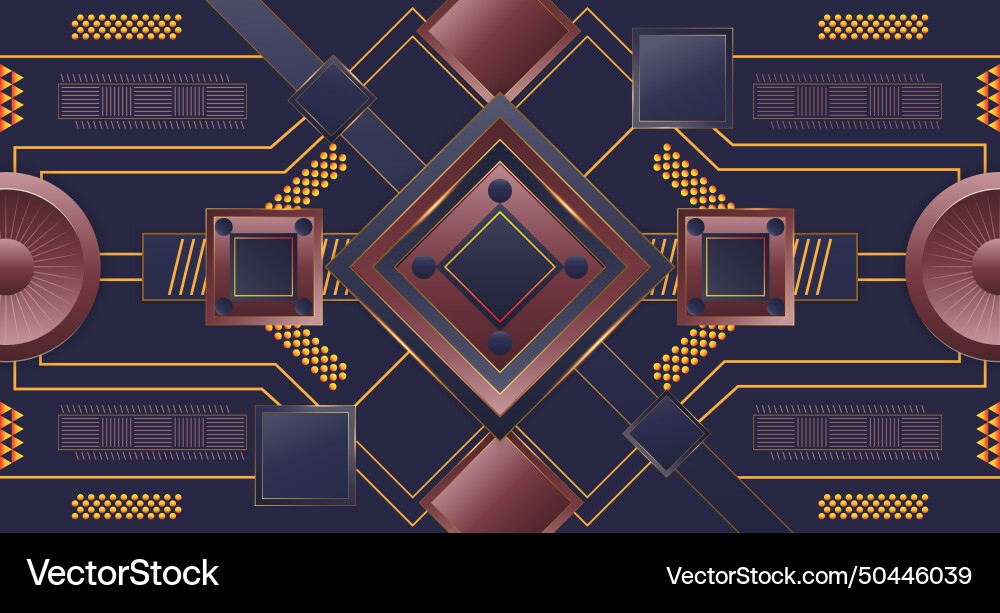 Modern geometric shapes background design Vector Image