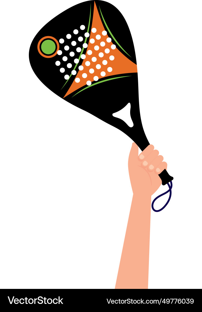 Padel tennis playing Royalty Free Vector Image