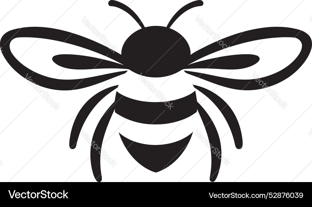 Regal bee badge bee crowned symbol Royalty Free Vector Image