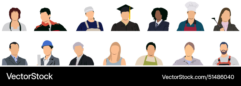 Different occupation set Royalty Free Vector Image