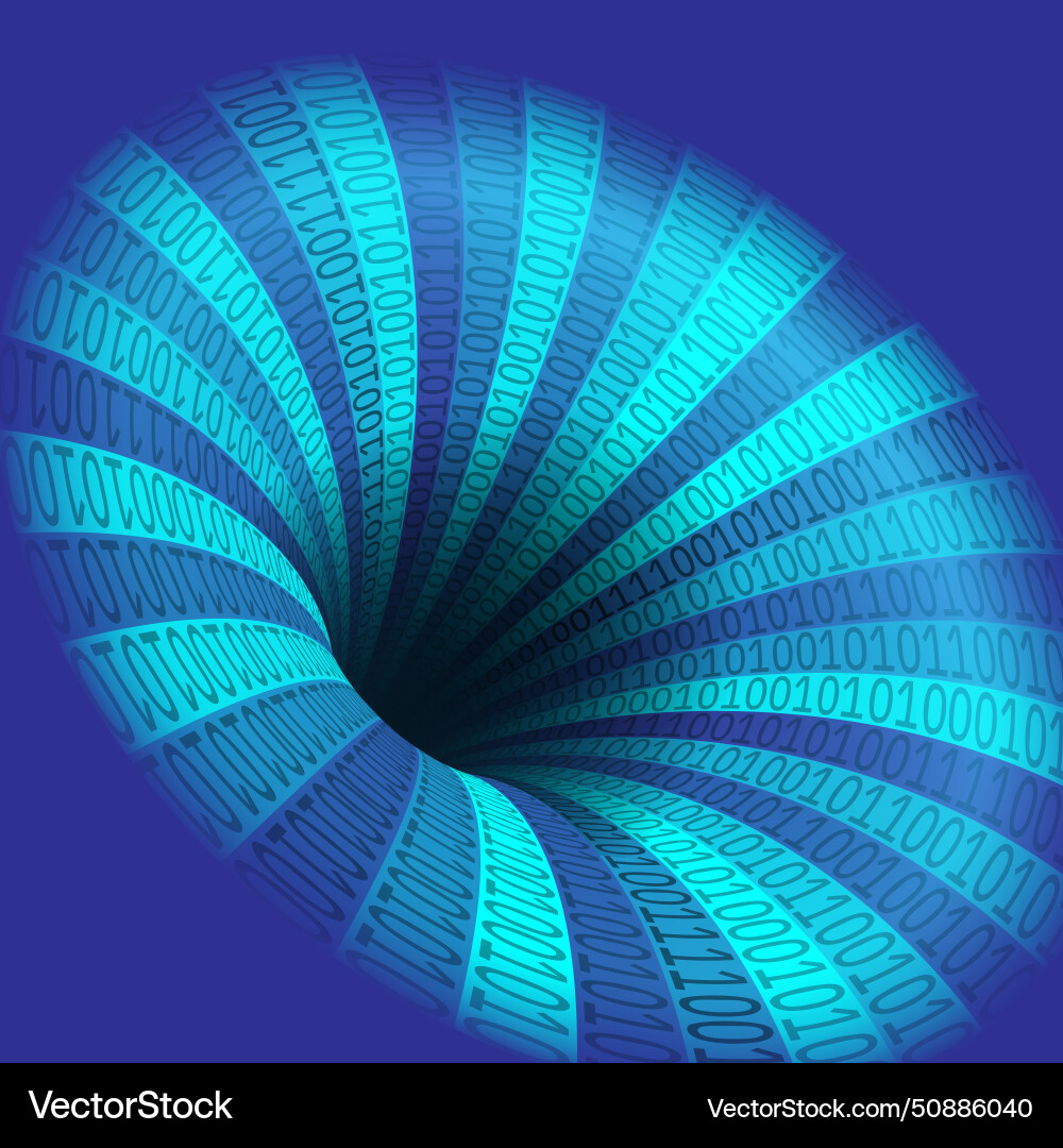 Flow of digital information Royalty Free Vector Image