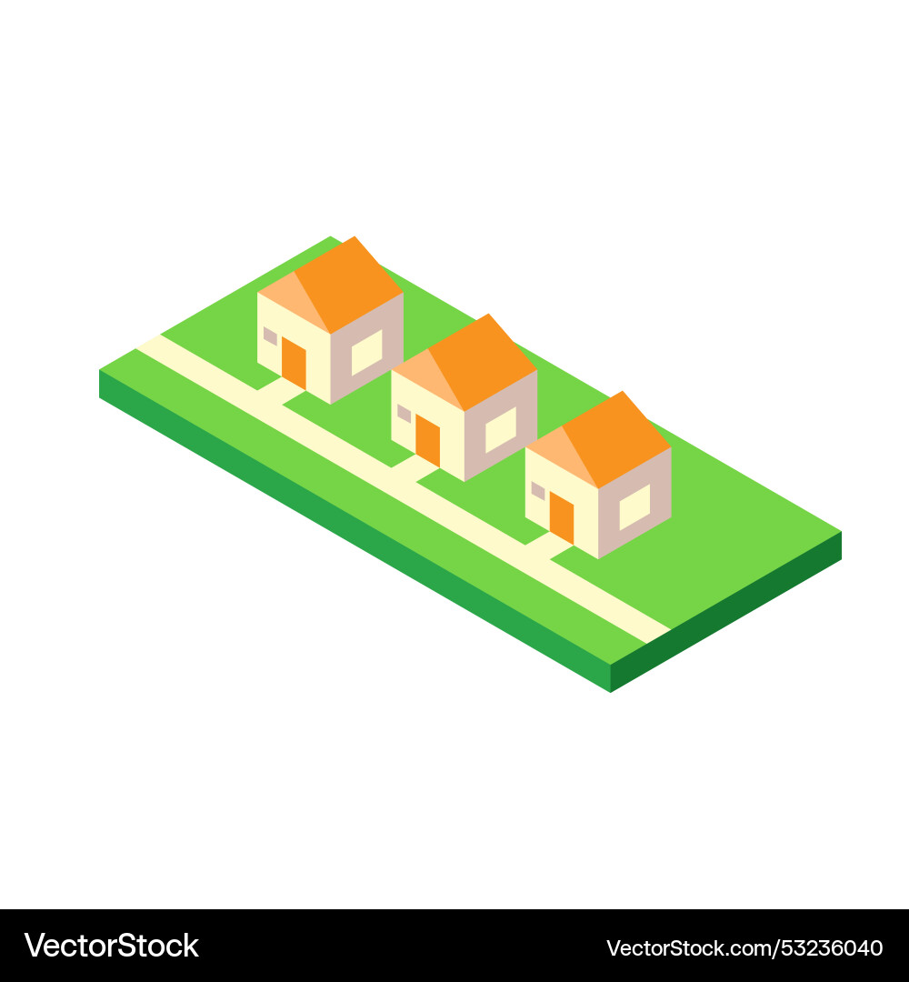 Housing area isometric Royalty Free Vector Image
