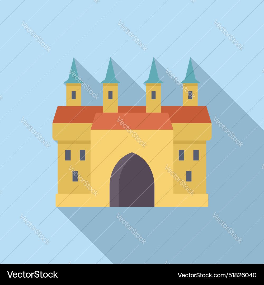 Medieval castle building representing history Vector Image