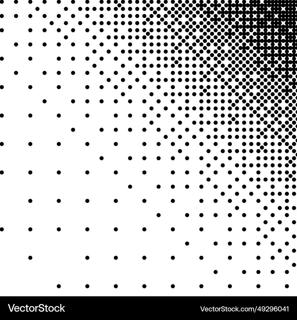 Black Halftone Raster Corner Royalty Free Vector Image