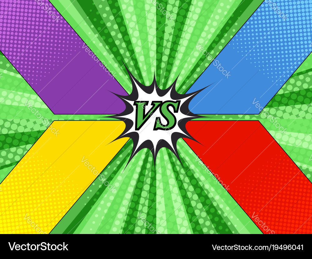 Comic versus template Royalty Free Vector Image