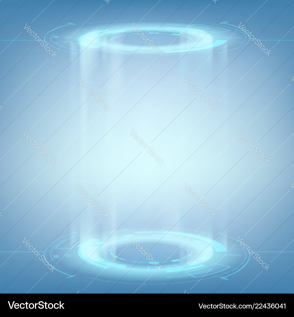 Futuristic portal for teleportation Royalty Free Vector