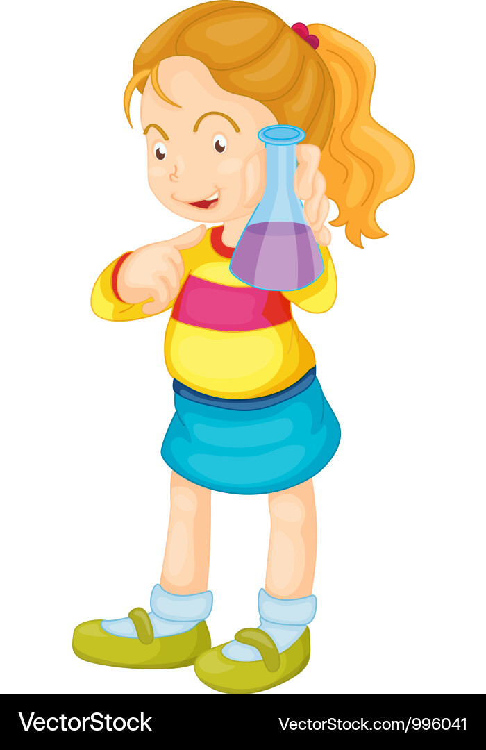Girl scientist Royalty Free Vector Image - VectorStock
