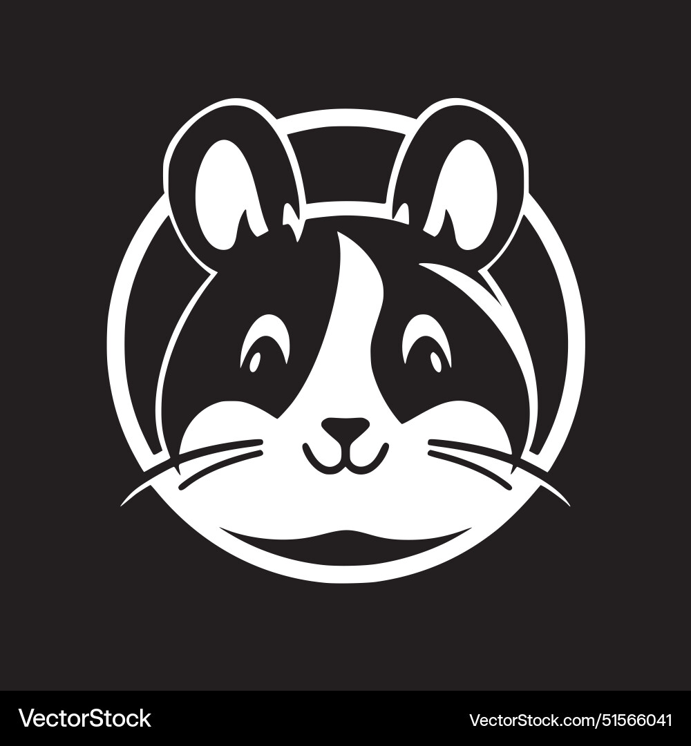 Hamster - minimalist and simple silhouette Vector Image