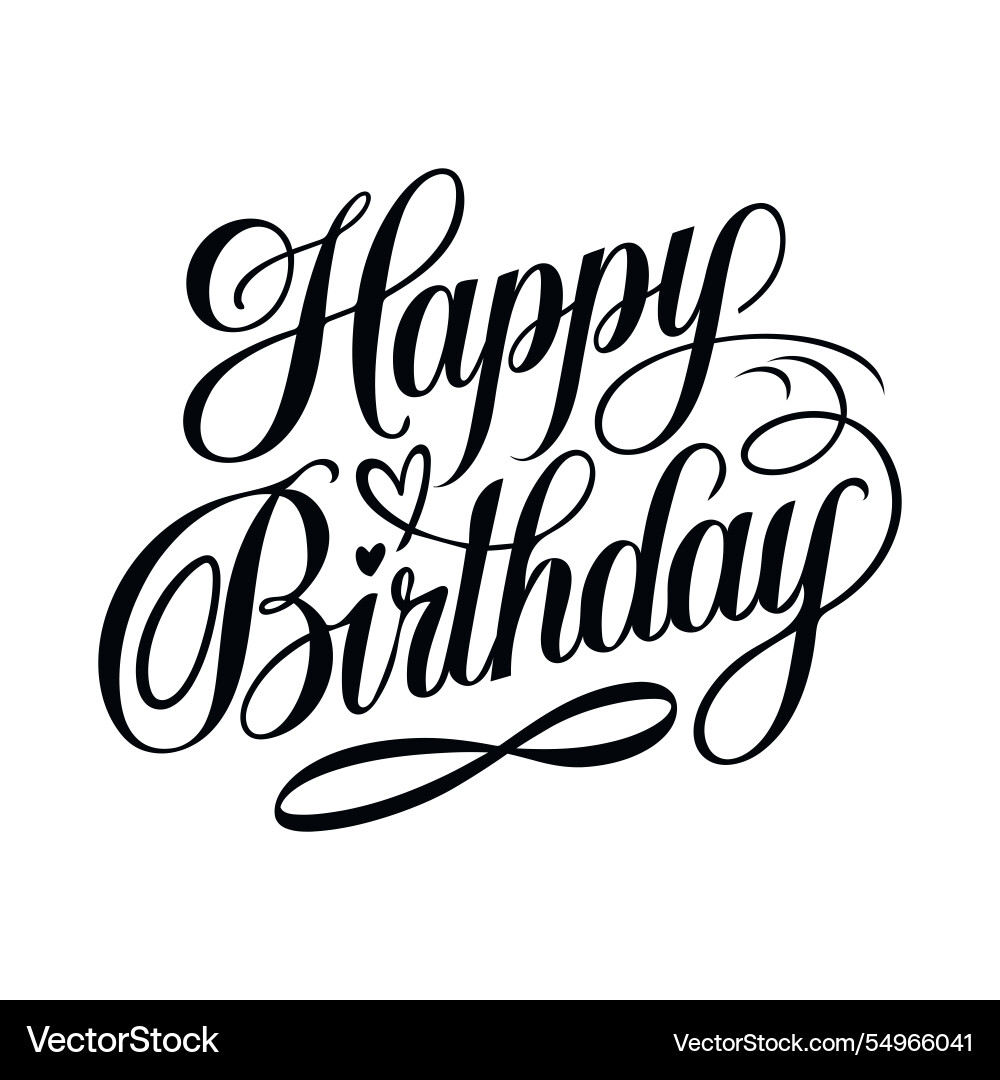 Happy birthday lettering image Royalty Free Vector Image