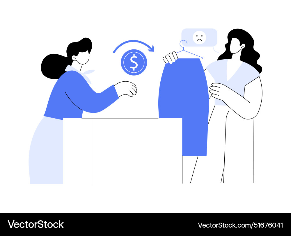 Product return isolated cartoon Royalty Free Vector Image