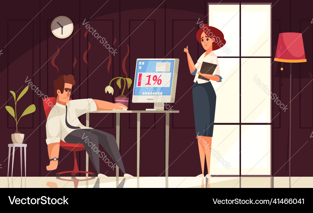 Professional burnout Royalty Free Vector Image