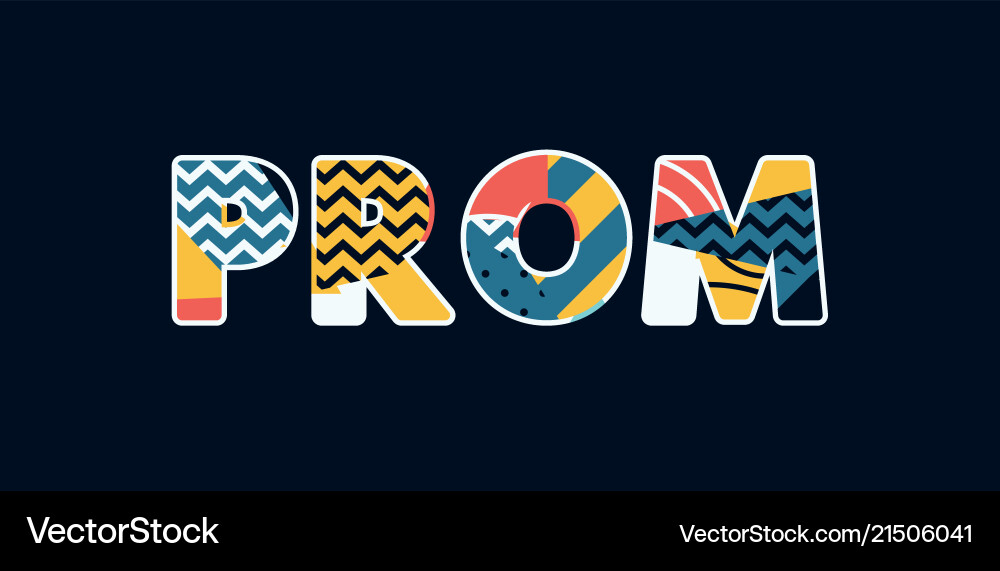 Prom concept word art Royalty Free Vector Image