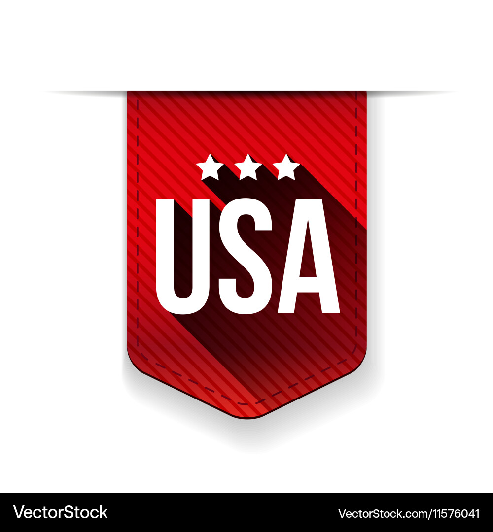 Red Ribbon USA Flag Symbol Royalty Free Vector Image