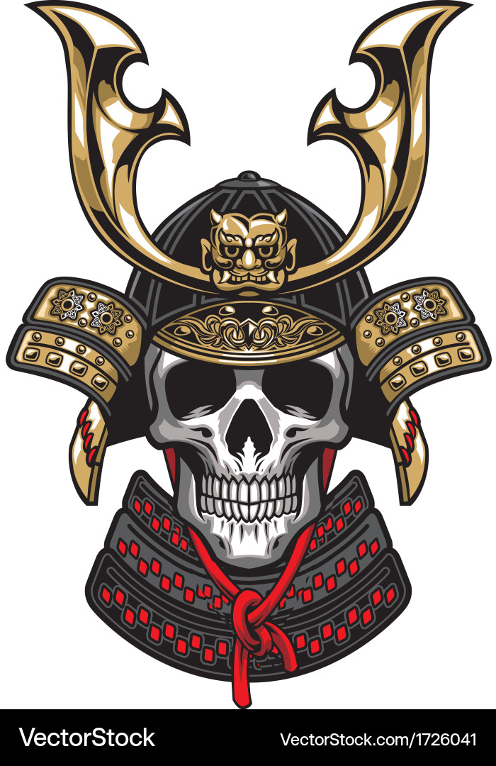 Samurai skull Royalty Free Vector Image - VectorStock