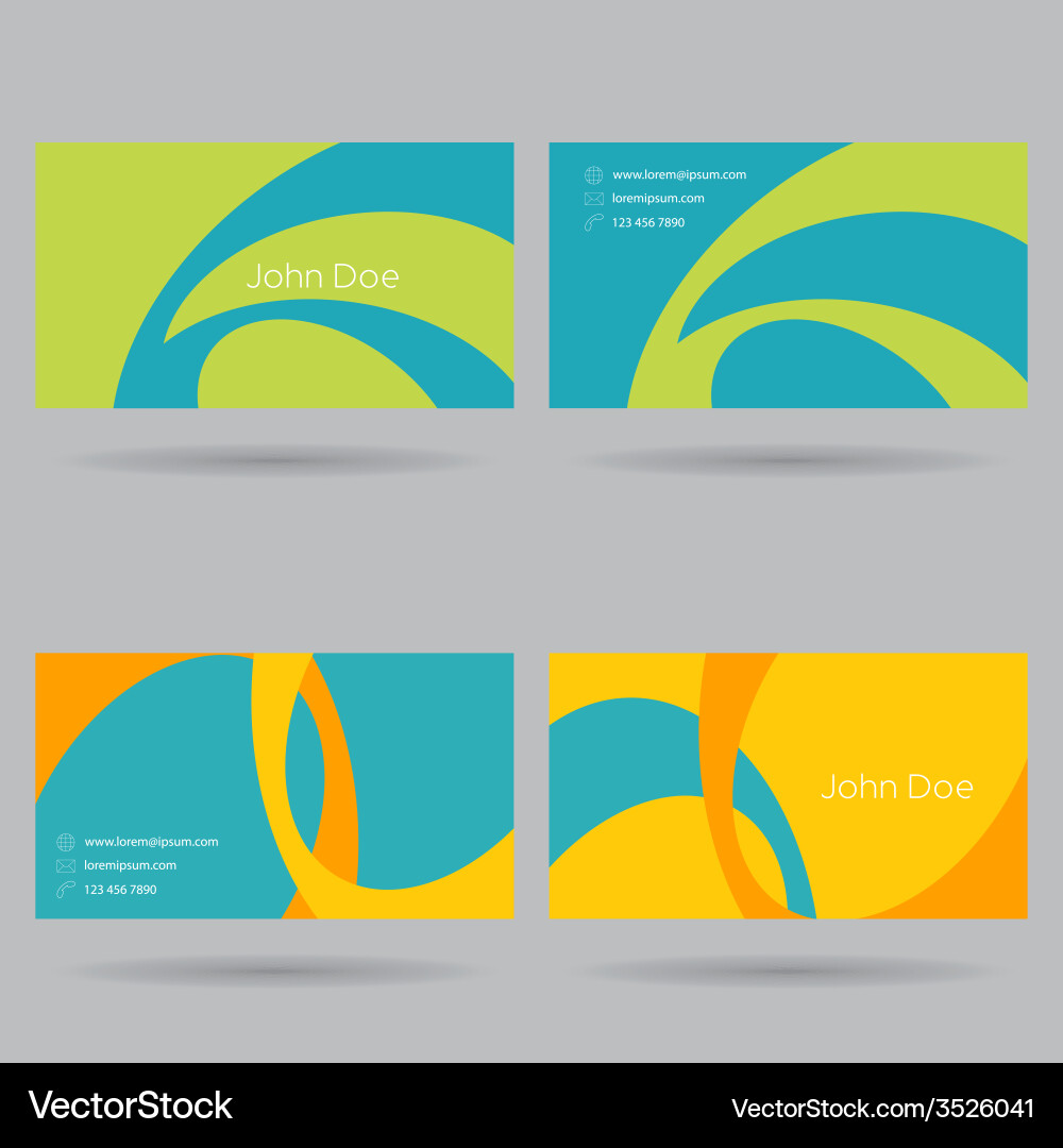 Set business card template Royalty Free Vector Image